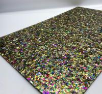 China Colorful Chunky Flakes Glitter Cast Acrylic Sheet For Laser Cut 4mm Thick for sale