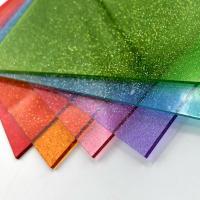 China 3mm Candy Color Cast Glitter Acrylic Sheets For Laser Cutting DIY Earrings Crafts for sale