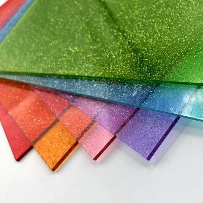 China 3mm Candy Color Cast Glitter Acrylic Sheets For Laser Cutting DIY Earrings Crafts for sale