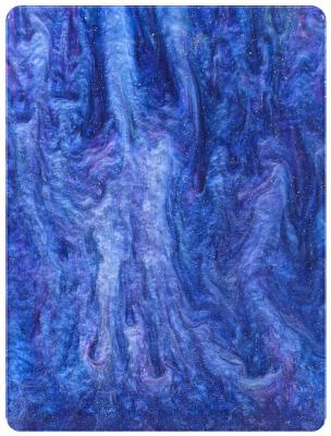China Blue Starry Sky Marbling Pattern Cast Acrylic Sheets For Lamps Decoration for sale