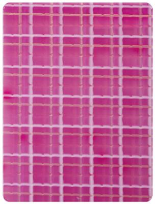 China 48*96 inch Rose Red Grid Cast Pearl Acrylic Board Colored Cut To Size for sale