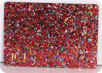 China 4mm Thick Chunky Flakes Glitter Cast Acrylic Sheet For Laser Cutting for sale