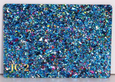 China Confetti Chunky Flakes Glitter Cast Acrylic Sheet For Handcraft 4mm Thick for sale