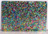 China 4mm confetti glitter custom printed cast acrylic sheet glitter for laser cutting for sale