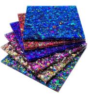 China Chunky Glitter Acrylic Sheet 4mm Acrylic Party Sequin Confetti Glitter plexiglass sheet for co2 laser cutting for sale
