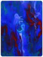 China Deep Blue Oil Painting Pattern Acrylic Sheet 1/8 inch For Decoration for sale
