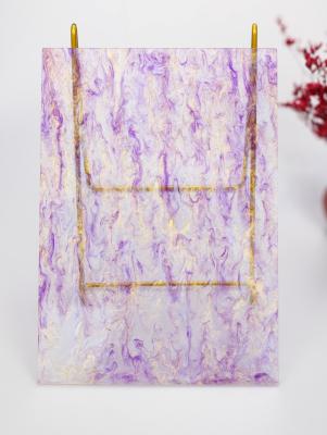 China 1/8 Cast Marble Transparent Color Acrylic Sheets NZ Series Custom Cut to Size for Decoration and Laser Cutting Projects for sale