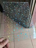 China Iridescent Gradient Acrylic Sheet 3mm Holographic Stars for Laser Cutting Anime Key Chain for sale