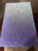 China 10mm Diamond Grid Texture Acrylic Panel Sheet PS Material With Cutting Processing Service for sale