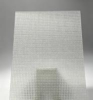 China 10mm Diamond Grid Texture Acrylic Panel Sheet PS Material With Cutting Processing Service for sale
