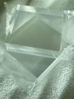 China Solid Clear Acrylic Display UV Printed Logo Block 30mm Thickness Home Decoration for sale