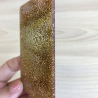 China 1/8 Inch Gold Glitter Acrylic PMMA Sheet 3mm Thin Clear Perspex Sheet for sale