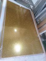 China 1/8 Inch Gold Glitter Acrylic PMMA Sheet 3mm Thin Clear Perspex Sheet for sale