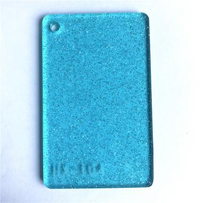 China Light Blue Clear Acrylic Glitter 36 X 36 Acrylic Sheet For Kitchens 1.2g/Cm3 for sale