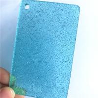 China Light Blue Clear Acrylic Glitter 36 X 36 Acrylic Sheet For Kitchens 1.2g/Cm3 for sale