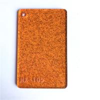 China PMMA Transparent Orange Cast Glitter Acrylic Sheets For Laser Cutting for sale