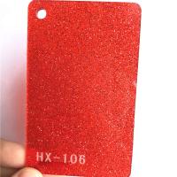 China Red Glitter Acrylic Sheets 3mm Custom Cutting Plastic Panels 48x96 Inches for sale
