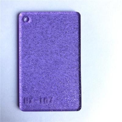 China Purple 4x8 Glitter Acrylic Sheets SGS Transparent Plastic Board for sale