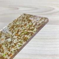 China Chunky Clear Gold Glitter Acrylic Sheets 4x8 1.2g/cm3 Plexiglass Cut To Size for sale