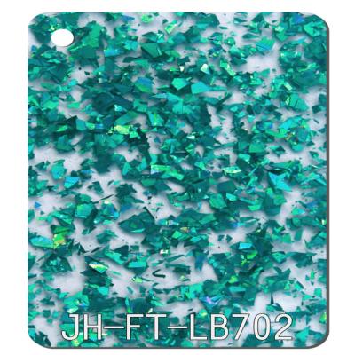 China Custom Glitter 3mm Thick Acrylic Sheet Transparent Blue SGS for sale