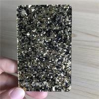 China Black Gold Chunky Glitter Acrylic Sheets Small Plexiglass Sheets 2.5-15mm Thickness for sale