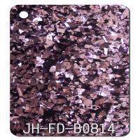China Rose Gold And Black Glitter Acrylic Sheets Chunky Flexible Plexiglass 1050x1860mm for sale