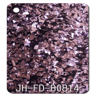China Rose Gold And Black Glitter Acrylic Sheets Chunky Flexible Plexiglass 1050x1860mm for sale