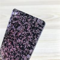 China Rose Gold And Black Glitter Acrylic Sheets Chunky Flexible Plexiglass 1050x1860mm for sale
