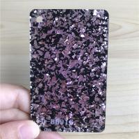 China Rose Gold And Black Glitter Acrylic Sheets Chunky Flexible Plexiglass 1050x1860mm for sale