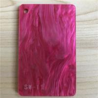 China 3mm Pink Marble Pearl Acrylic Sheets Cut To Size 300 Pattern 1840*1040mm for sale
