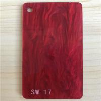 China Marble Pearl Red Plexiglass Sheet 1220x2440mm 4x8 Acrylic Sheet For Outdoor Use for sale