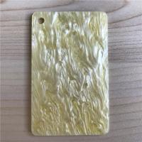 China Large Plexiglass Pearl Acrylic Sheets 4x8ft Hard Plastic Board Yellow Marble for sale