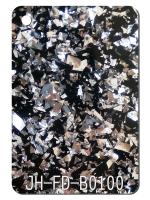 China Irregular Black Bottom Large Glitter Acrylic Sheet 3-15mm 4 × 8 Single Side for sale