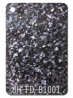 China Irregular Black Bottom Large Glitter Acrylic Sheet 3-15mm 4 × 8 Single Side for sale