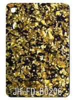 China Irregular Black Bottom Large Glitter Acrylic Sheet 3-15mm 4 × 8 Single Side for sale