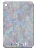 China 1.25g/cm3 Pattern Acrylic Sheet Pearlescent Mineral Crystal Sheet for sale