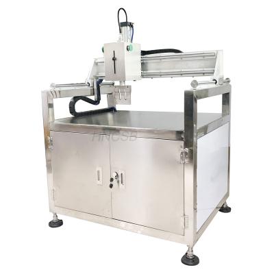 China Semi Automatic 28KHZ Ultrasonic Food Cutter Cake Bread Pizza Cuting Machine for sale