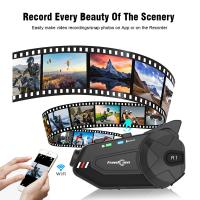 China FreedConn Motorcycle Audio Video Recorder Helmet 6 Rider Bluetooth Group Interphone Headset FM Radio for sale