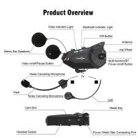China FreedConn Motorcycle Audio Video Recorder Helmet 6 Rider Bluetooth Group Interphone Headset FM Radio for sale