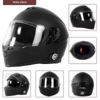 China FreedConn Pure Black Color Full Face Motorcycle Bluetooth Helmet With FM Radio Music for sale