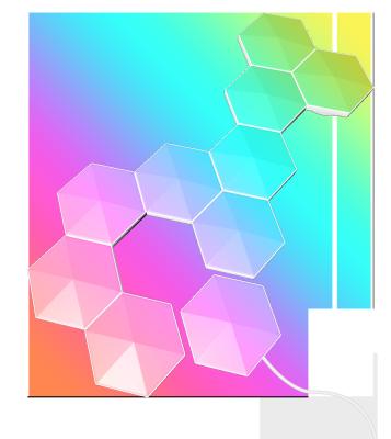China 5V 10W RGB Wall Lamp Polygon Smart Light Panels With Bluetooth for sale