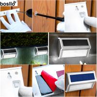 China Stainless Steel Solar Wall Lamps IP55 Waterproof Wall Mounted Solar Garden Lights for sale