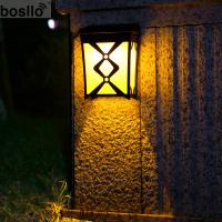 China Outdoor Wall Decoration Solar Powered Wall Lights with Amber RGB Color for sale