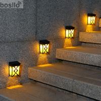 China Outdoor Wall Decoration Solar Powered Wall Lights with Amber RGB Color for sale