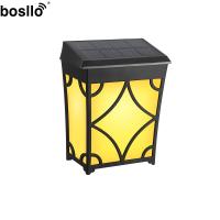 China Amber Color RGB LED Outdoor Lights 1.2V 1300mAh Solar Powered Wall Light for sale