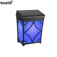 China Amber Color RGB LED Outdoor Lights 1.2V 1300mAh Solar Powered Wall Light for sale