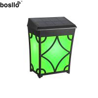 China Amber Color RGB LED Outdoor Lights 1.2V 1300mAh Solar Powered Wall Light for sale