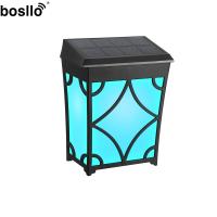 China Amber Color RGB LED Outdoor Lights 1.2V 1300mAh Solar Powered Wall Light for sale