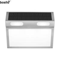 China Stainless Steel Outdoor Solar Lamps 5V 300MA Decorative Solar Wall Lights for sale