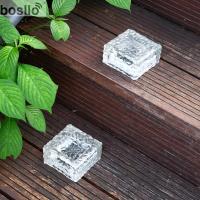 China IP65 Solar Garden Lamps Crystalline Outdoor Garden Lights 9.5*9.5*4.8CM for sale